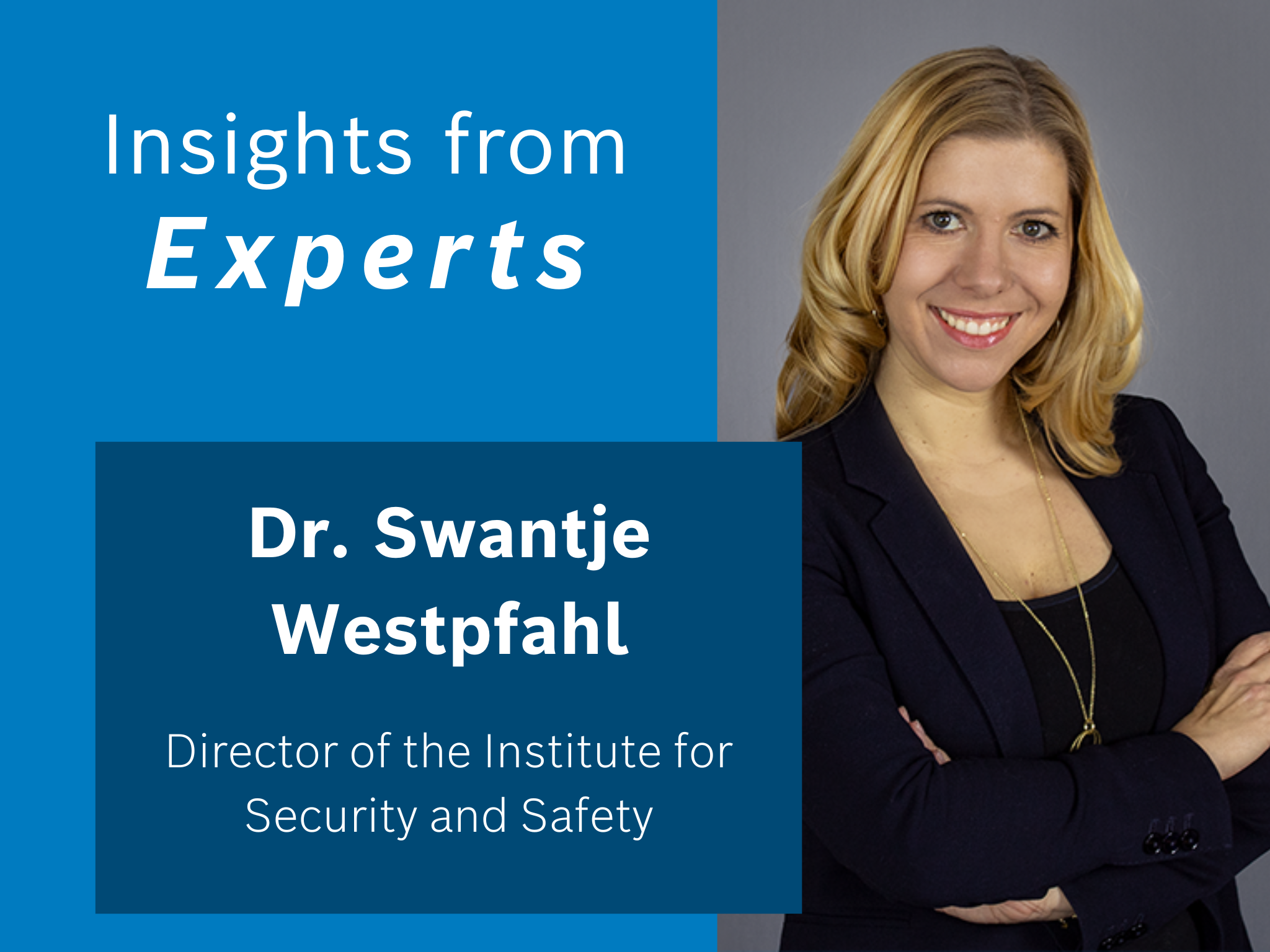 Dr. Swantje Westpfahl, Director of the Institute for Security and Safety about security ...